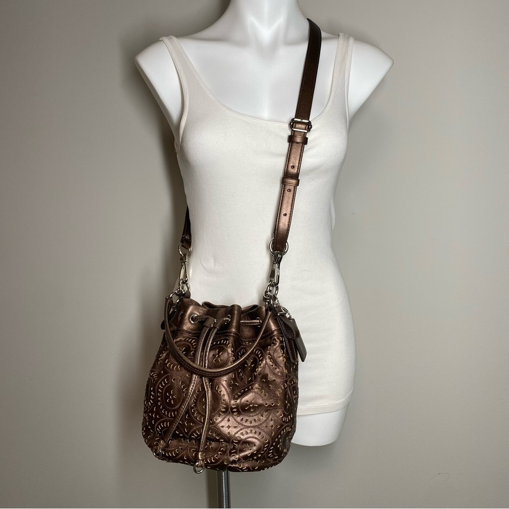 Coach 17071 Madison Op Art Marielle Drawstringn Bag - Gem